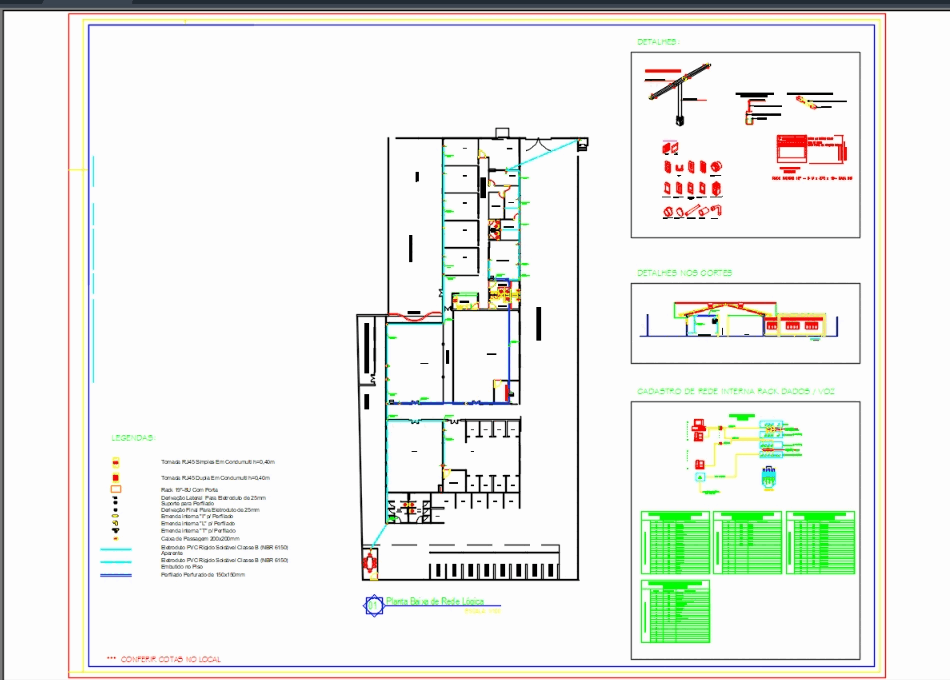 Projeto rede lógica en AutoCAD | Descargar CAD (958.82 KB) | Bibliocad