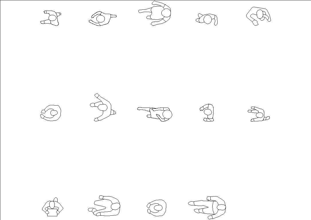 Personas en AutoCAD | Descargar CAD gratis (172.31 KB) | Bibliocad