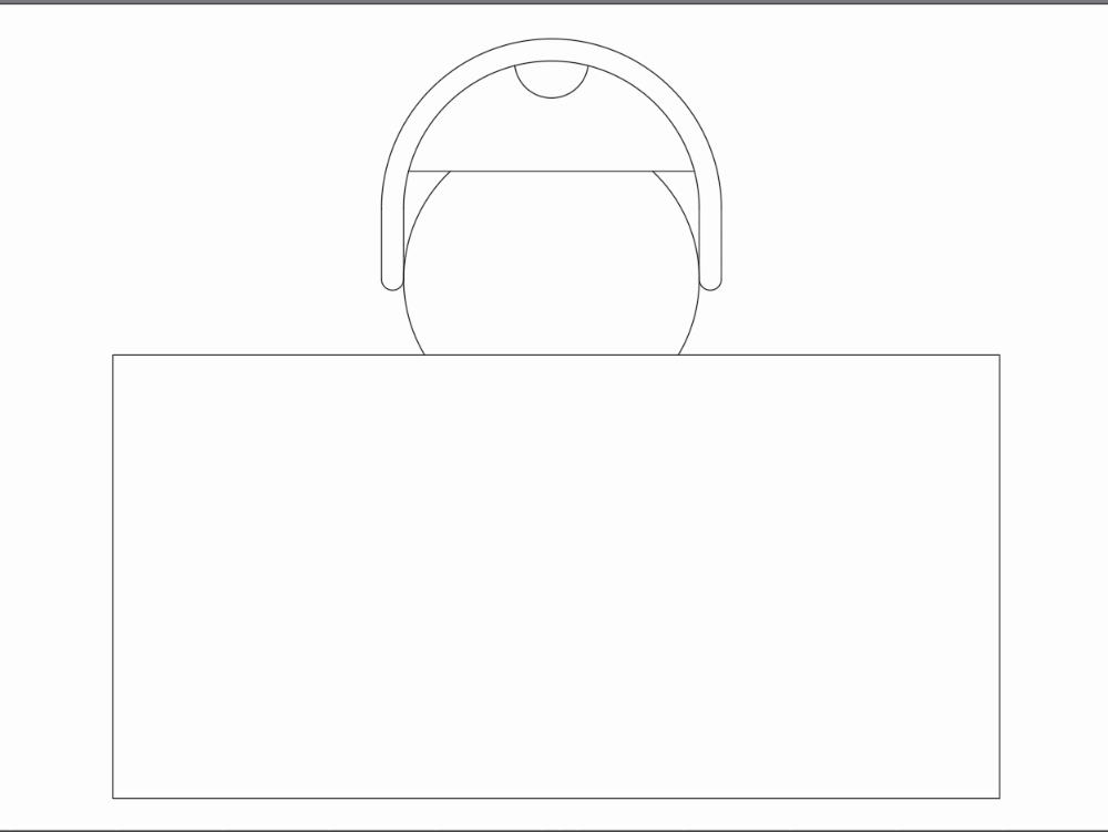 Desk in AutoCAD | Download CAD free (3.73 KB) | Bibliocad