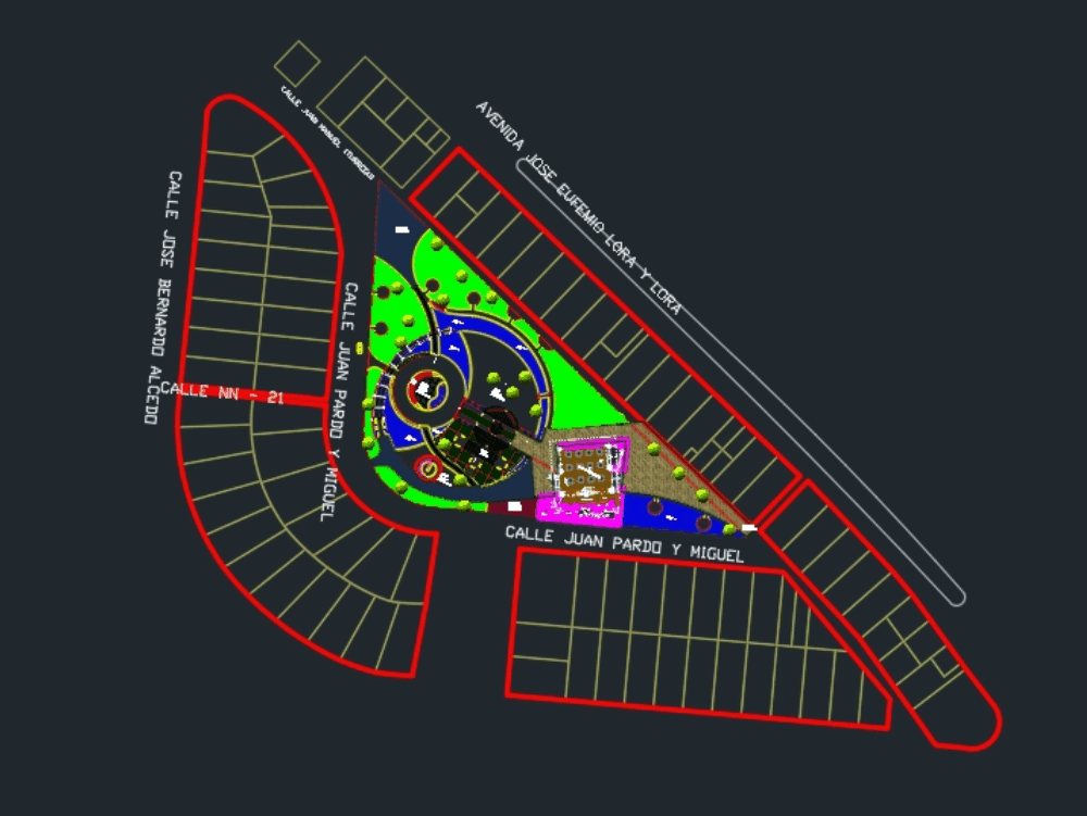Diseño de parque en AutoCAD | Descargar CAD gratis (987.03 KB) | Bibliocad