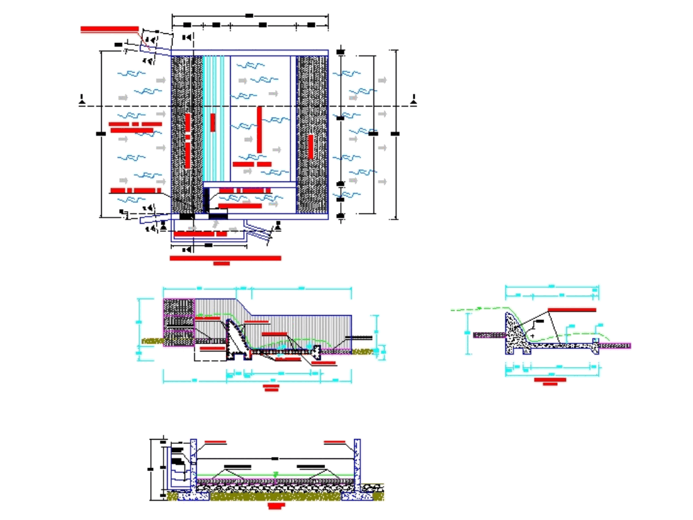 Bocatoma en AutoCAD | Descargar CAD gratis (1.66 MB) | Bibliocad