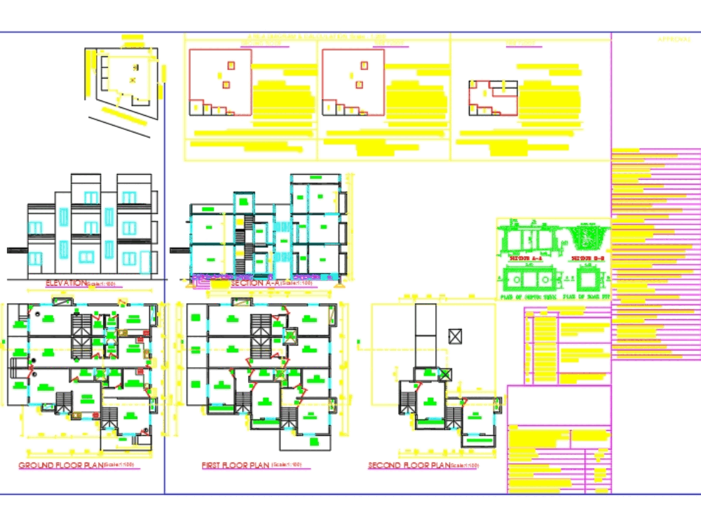 Residential building in AutoCAD | Download CAD free (304.38 KB) | Bibliocad