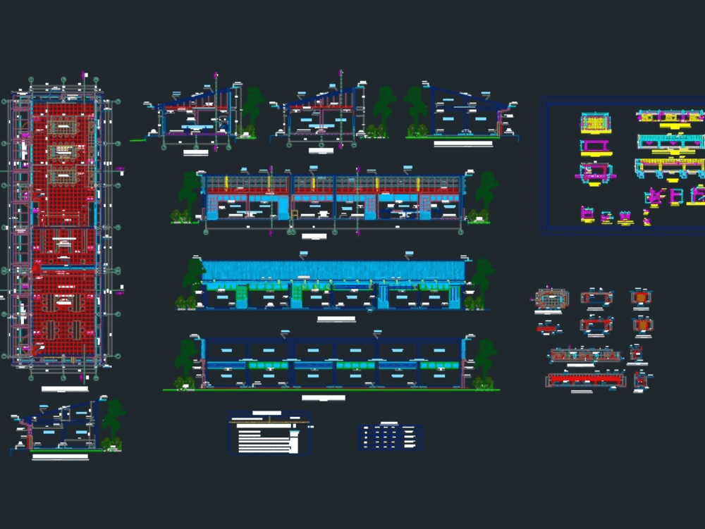 Library and laboratory in AutoCAD | CAD download (1.09 MB) | Bibliocad
