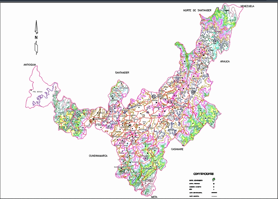 Mapa departamento municipios boyacá duitama tunja sogamoso (1.04 MB ...