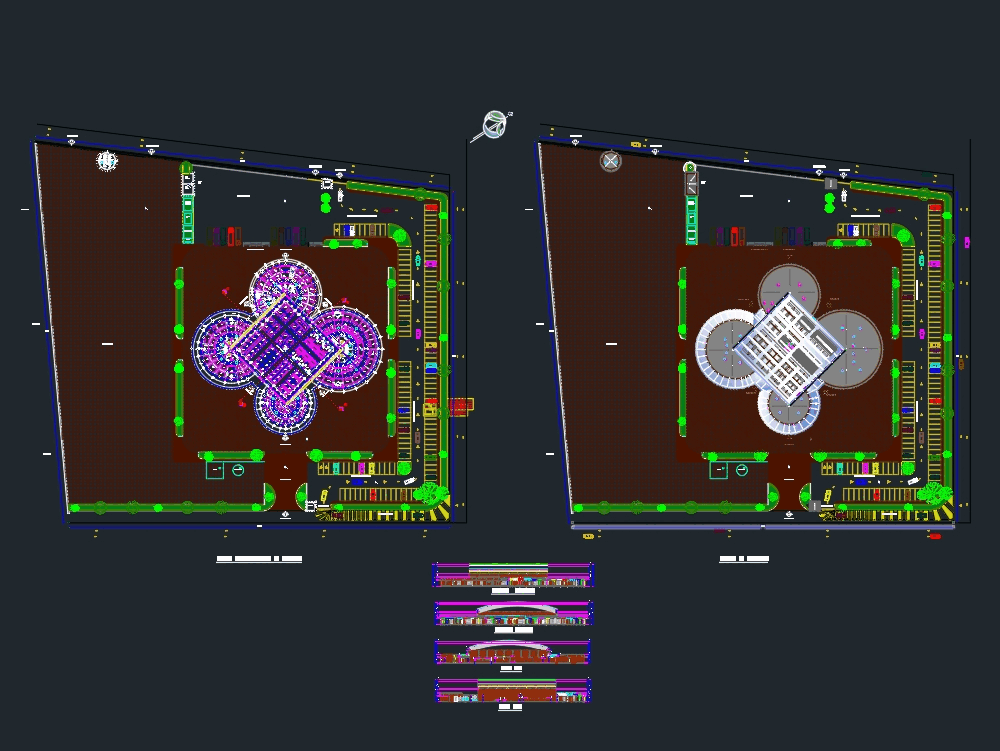 Market in AutoCAD | Download CAD free (4.62 MB) | Bibliocad