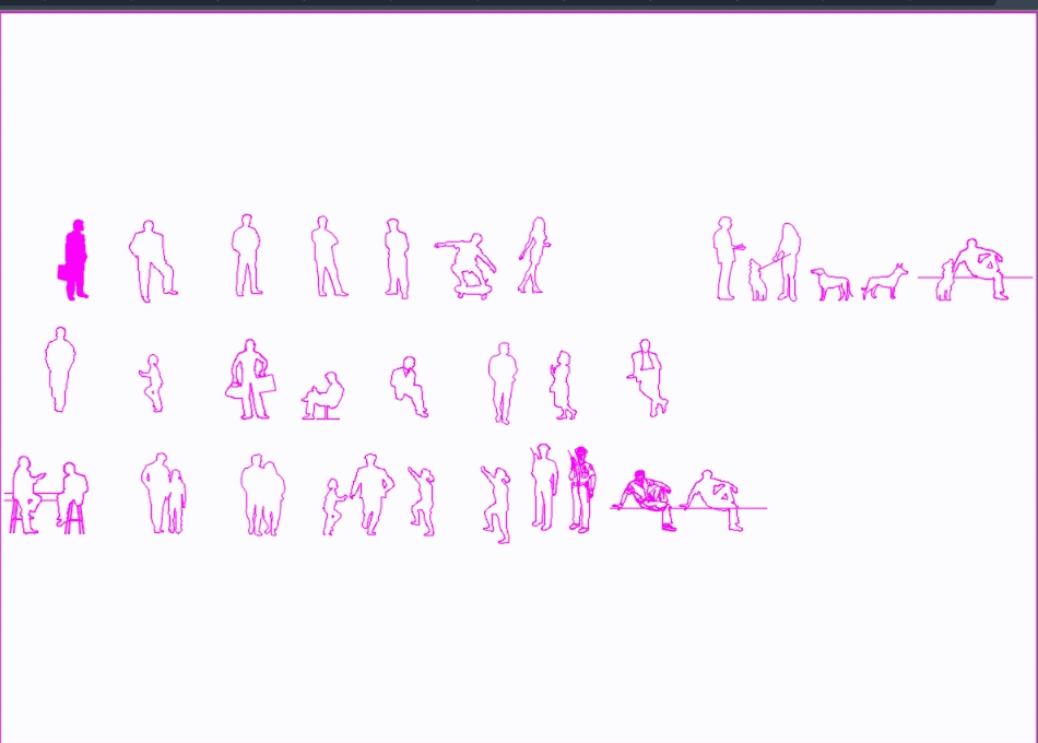 People library in AutoCAD | Download CAD free (1.12 MB) | Bibliocad