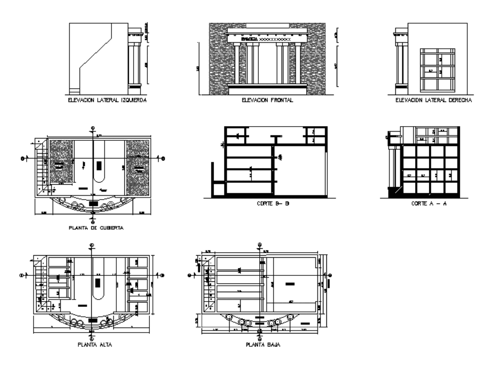 Mausoleo en AutoCAD | Descargar CAD gratis (1.37 MB) | Bibliocad
