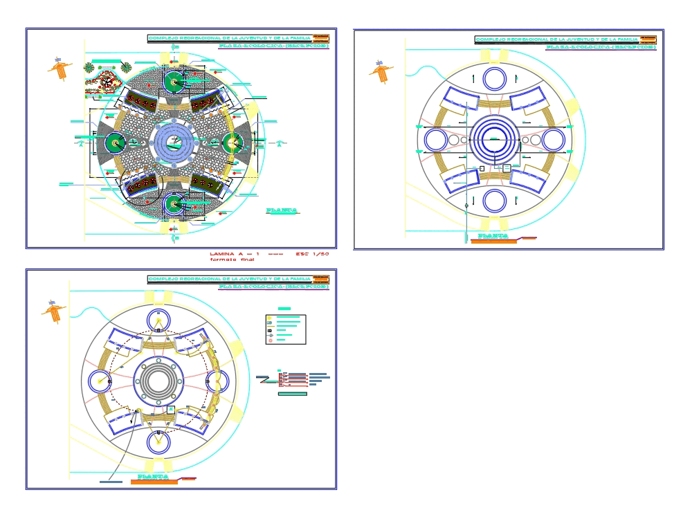 Recreational park in AutoCAD | Download CAD free (570.31 KB) | Bibliocad
