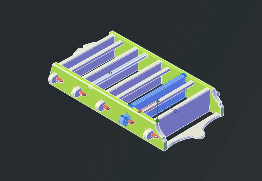 Hanging wood spice rack in 3d in AutoCAD | CAD (427.69 KB) | Bibliocad