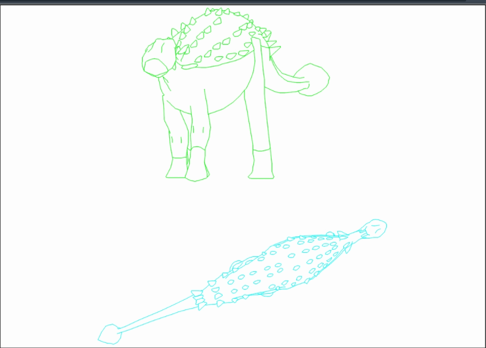 Stegosaurus in AutoCAD | Download CAD free (41.38 KB) | Bibliocad