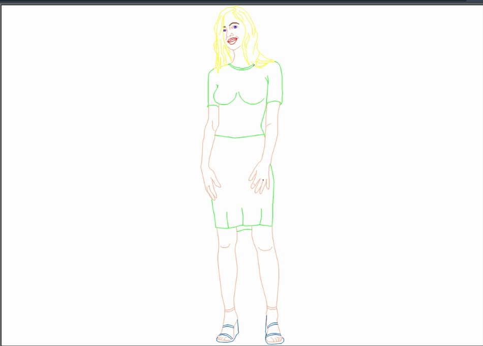 Escala humana de mujer 3 en AutoCAD | Descargar CAD gratis (61.89 KB ...