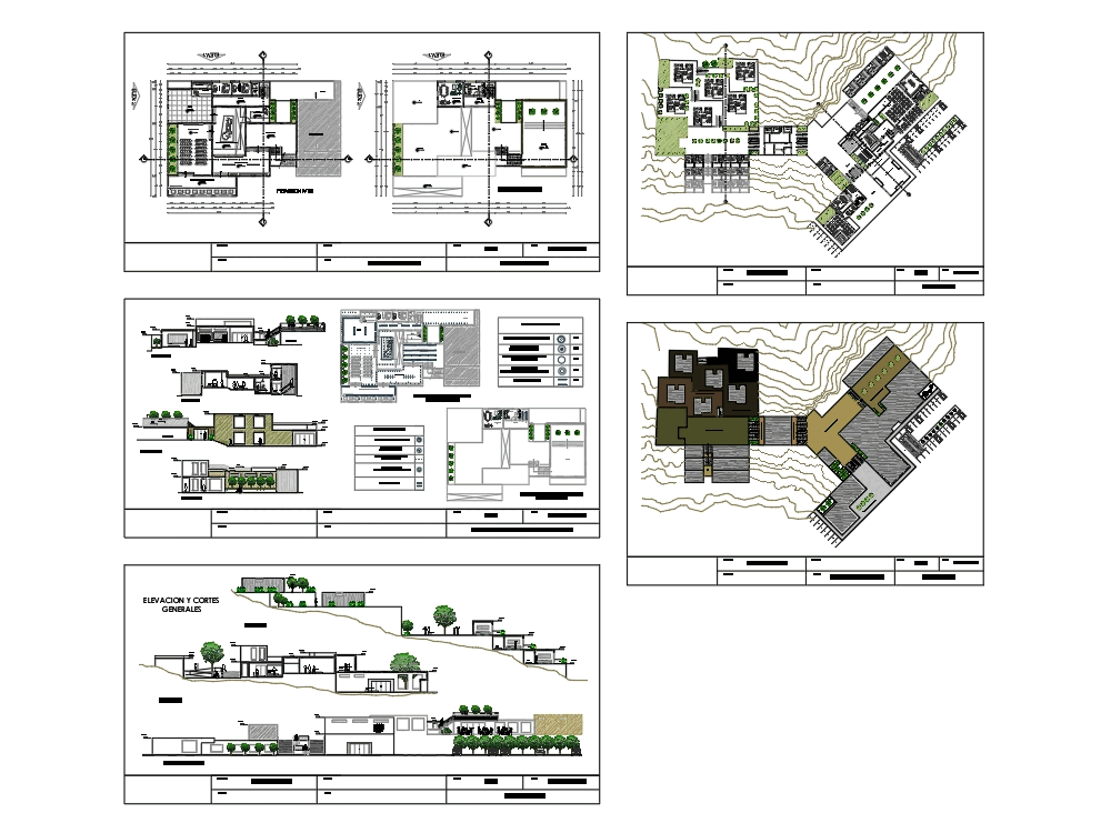 Complejo turistico en AutoCAD | Descargar CAD gratis (16.13 MB) | Bibliocad