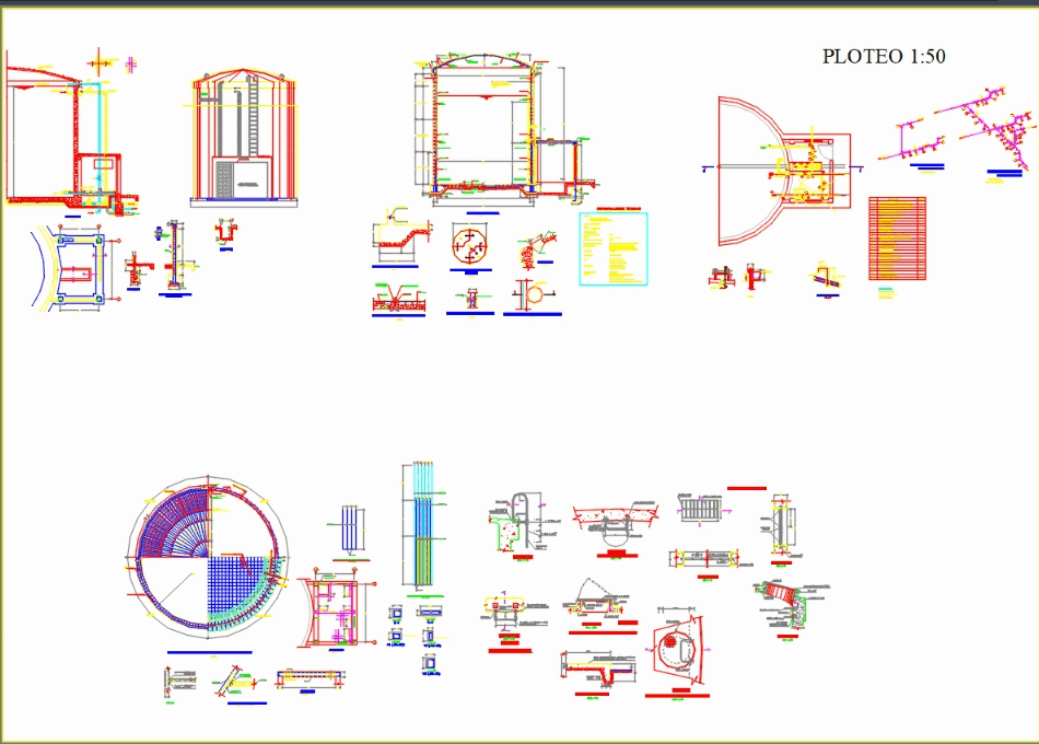 Proyecto de reservorio de agua en AutoCAD | CAD (498.56 KB) | Bibliocad