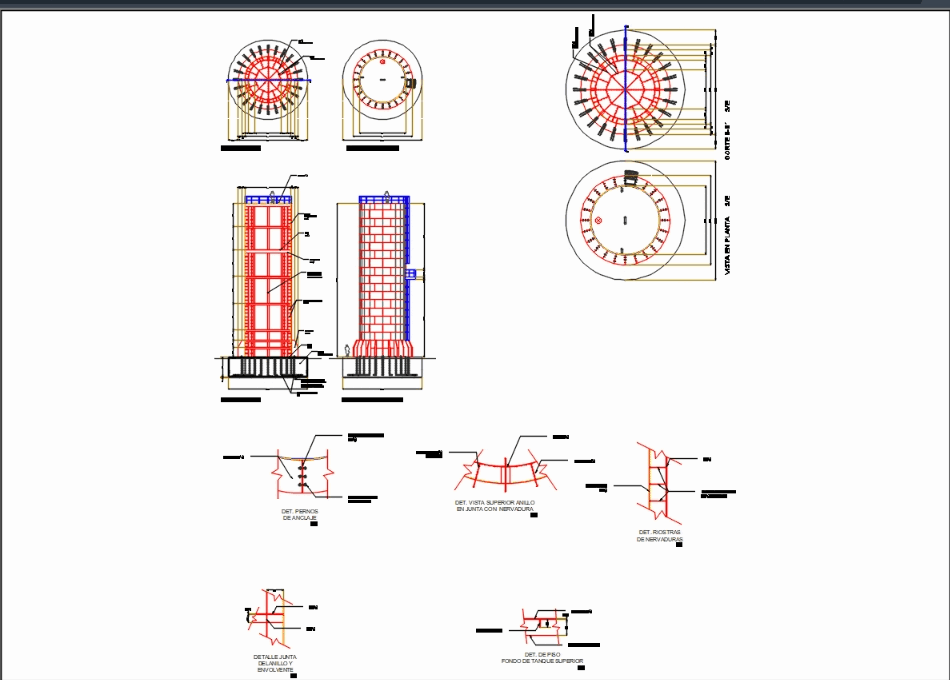 Stainless steel tank assembly in AutoCAD | CAD (246.46 KB) | Bibliocad