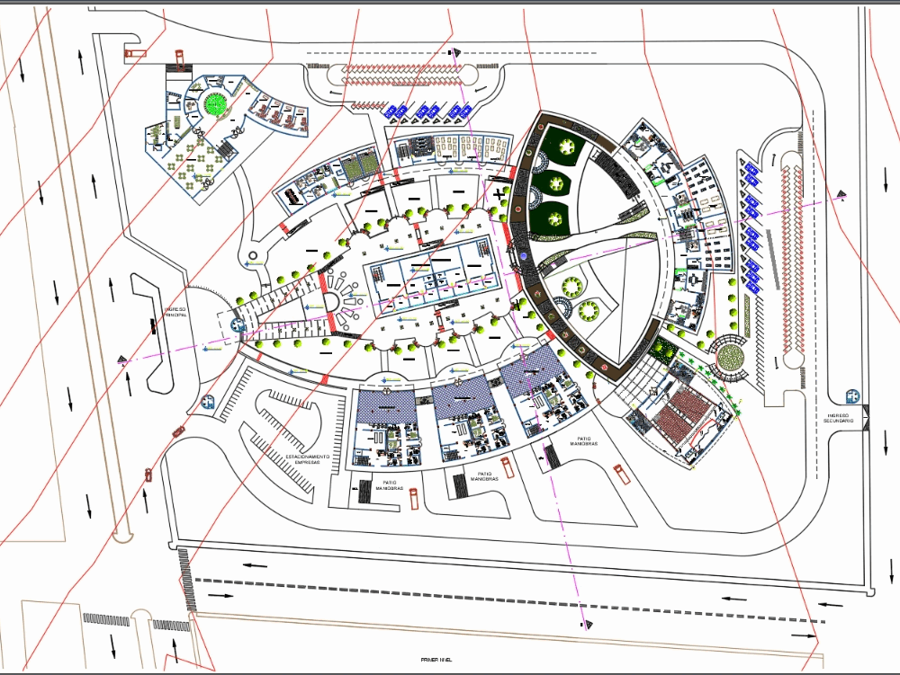 Science and technology park in AutoCAD | CAD (2.94 MB) | Bibliocad
