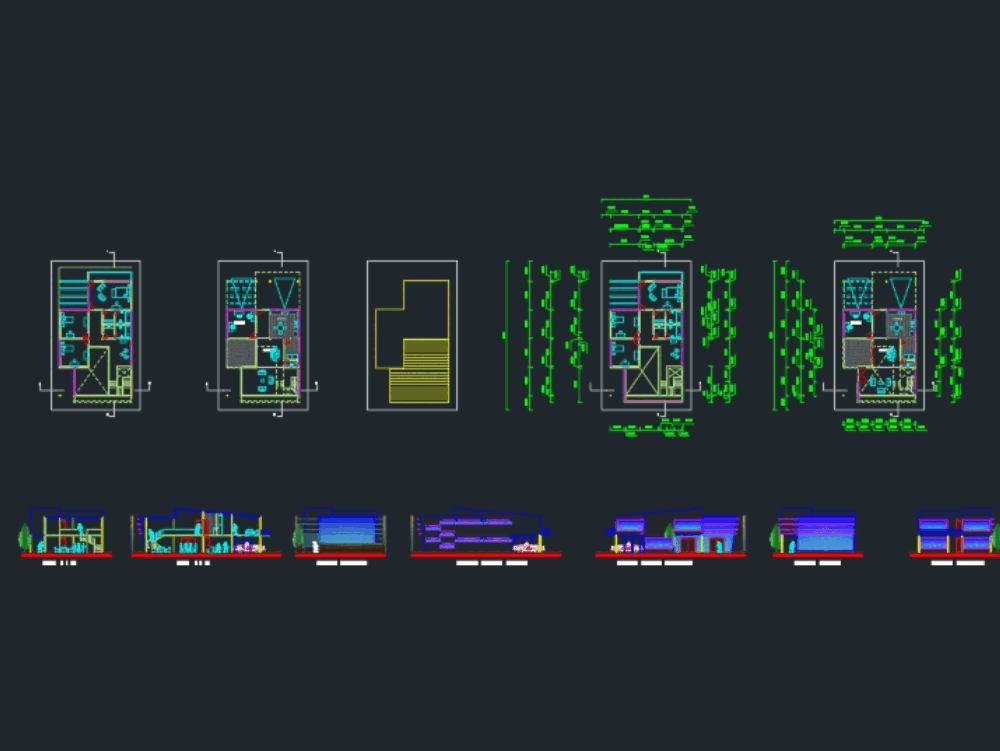 Maison unifamiliale dans AutoCAD | Téléchargement CAD (381.21 KB) | Bibliocad