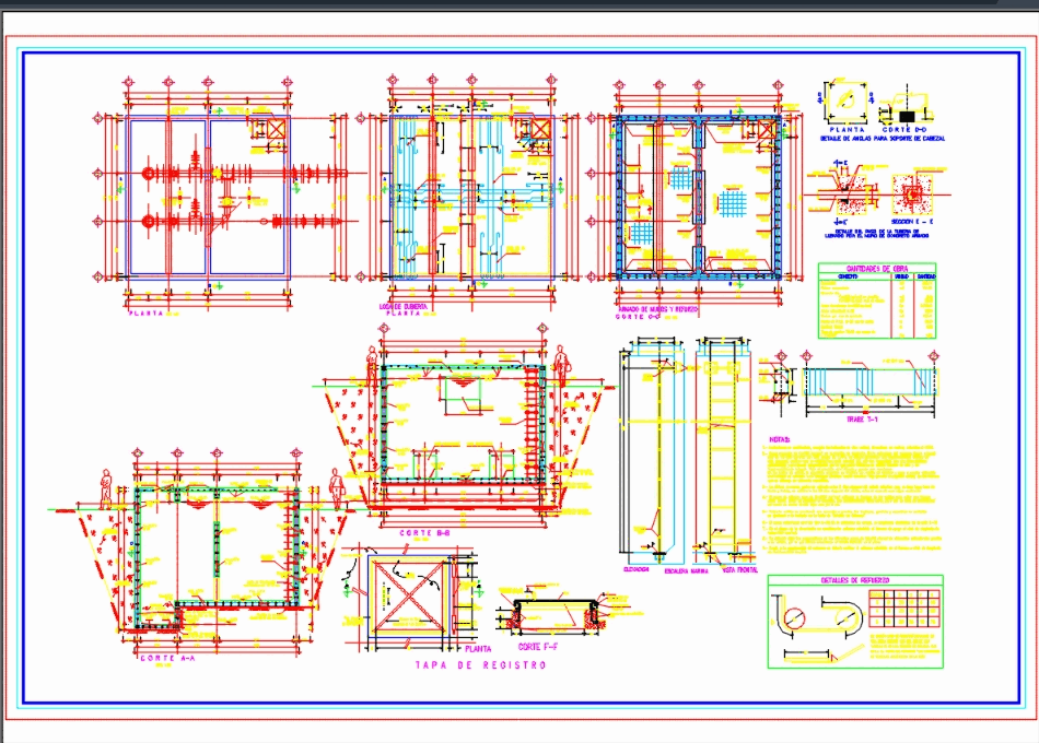 Instalación carcamo estructural en AutoCAD | CAD (555.09 KB) | Bibliocad
