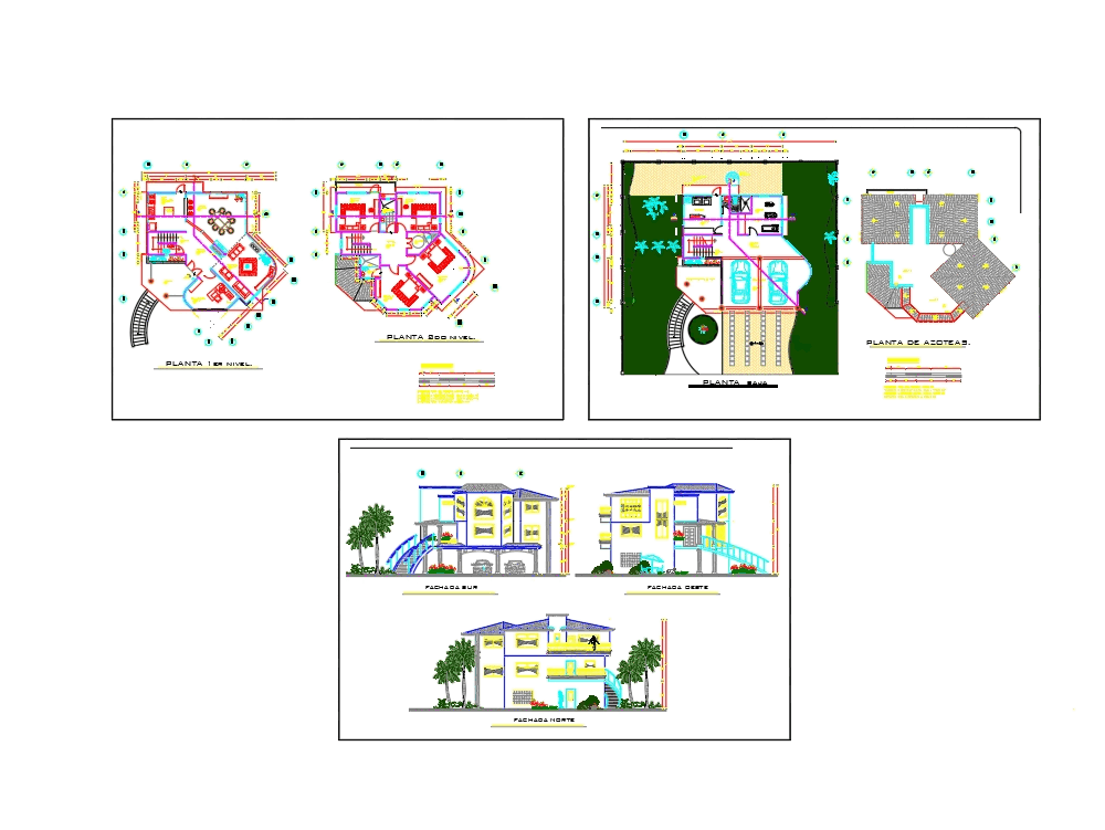 Casa de la rosa en AutoCAD | Descargar CAD gratis (1.67 MB) | Bibliocad