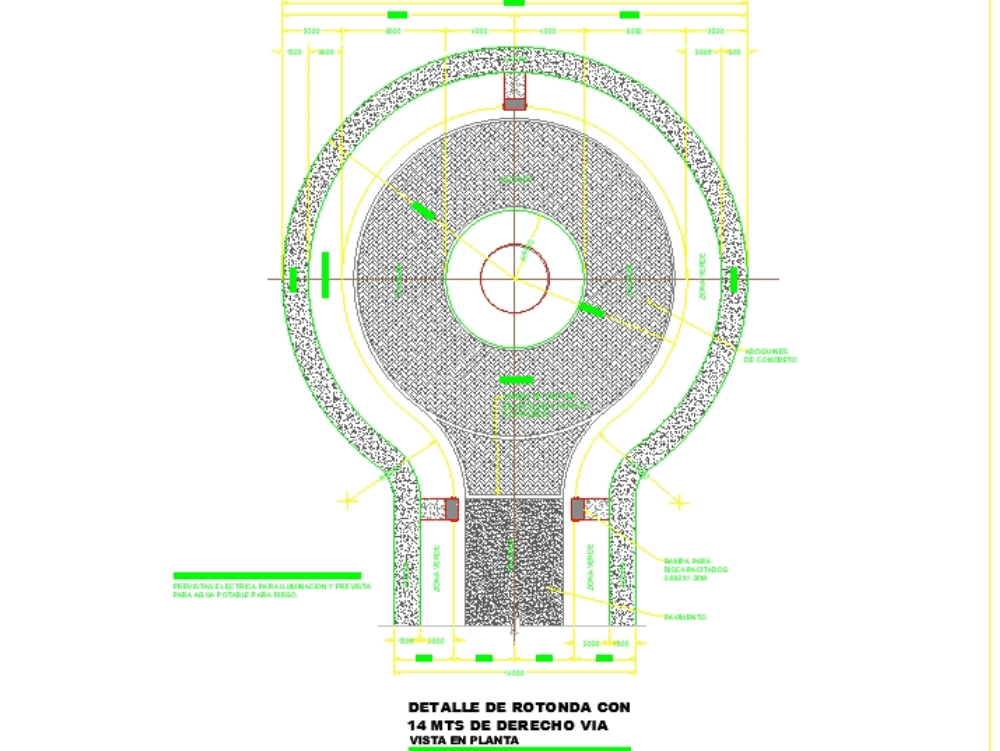 Detalle de rotonda en AutoCAD | Descargar CAD gratis (222.96 KB ...