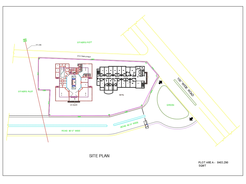 Centre commercial dans AutoCAD | Téléchargement CAD gratuit (895.38 KB) | Bibliocad