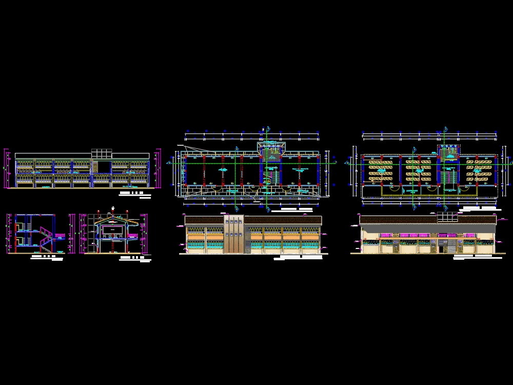 School in AutoCAD | CAD download (1.96 MB) | Bibliocad