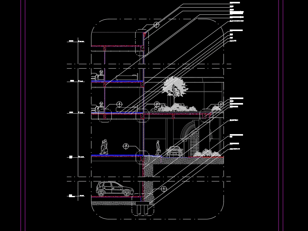 Apartamento sección sección en AutoCAD | CAD (259.49 KB) | Bibliocad