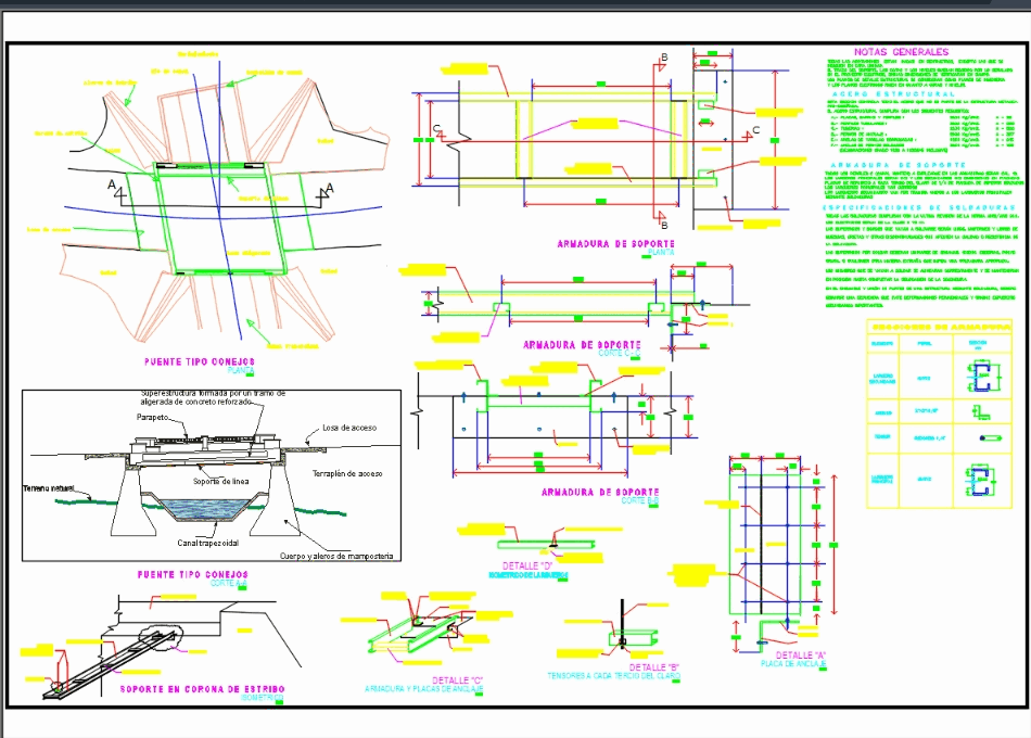 Cable support structure for a vehicular bridge (843.14 KB) | Bibliocad