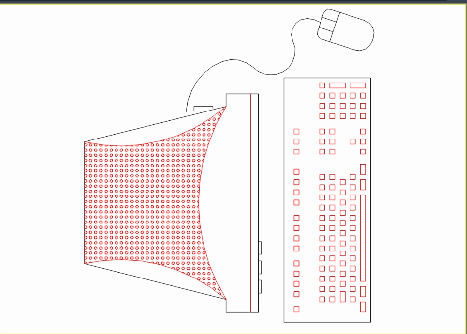 Computadora en AutoCAD | Descargar CAD gratis (17.95 KB) | Bibliocad