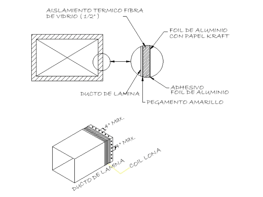 Detalle ducto de lámina en AutoCAD | Descargar CAD gratis (28.07 KB ...