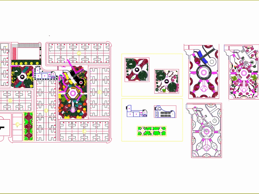 Parque en AutoCAD | Descargar CAD gratis (1.36 MB) | Bibliocad