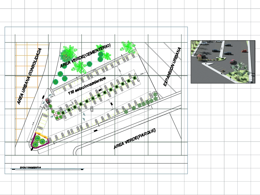 Estacionamientos Generales En Autocad Cad 2 43 Mb Bibliocad