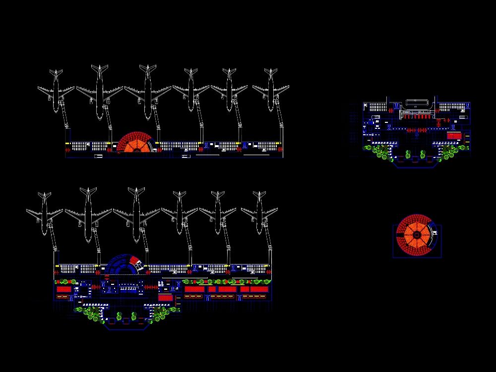 Airport in AutoCAD | CAD download (10.13 MB) | Bibliocad