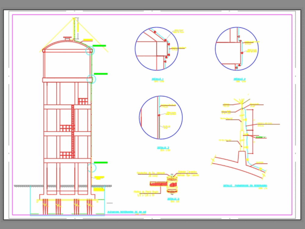 Detalle pararrayo en AutoCAD | Descargar CAD gratis (83.47 KB) | Bibliocad