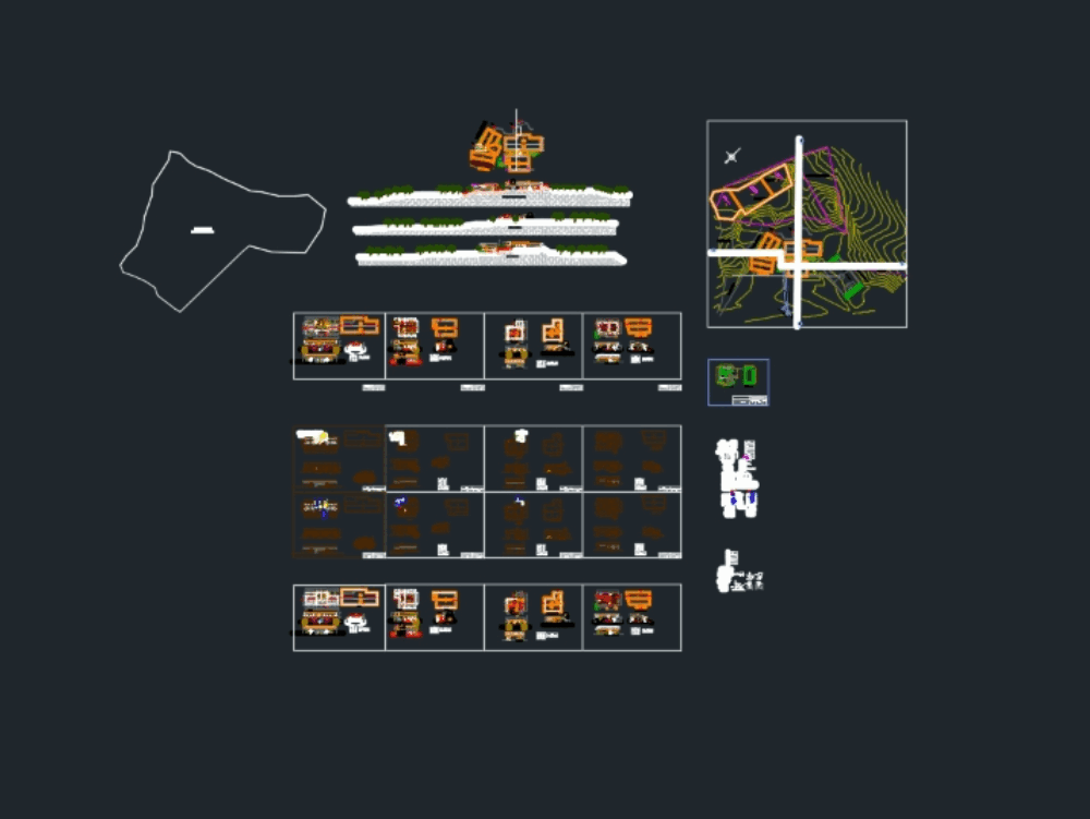 Mining camp in AutoCAD | CAD download (2.92 MB) | Bibliocad