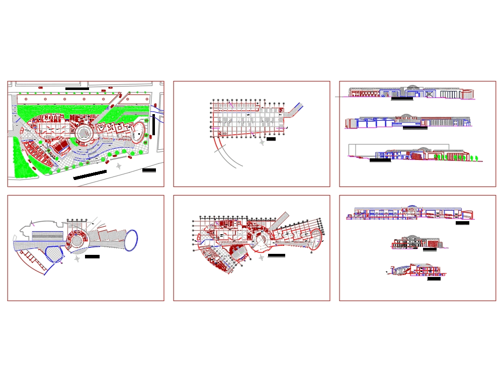 Convention center in AutoCAD | CAD download (1.6 MB) | Bibliocad