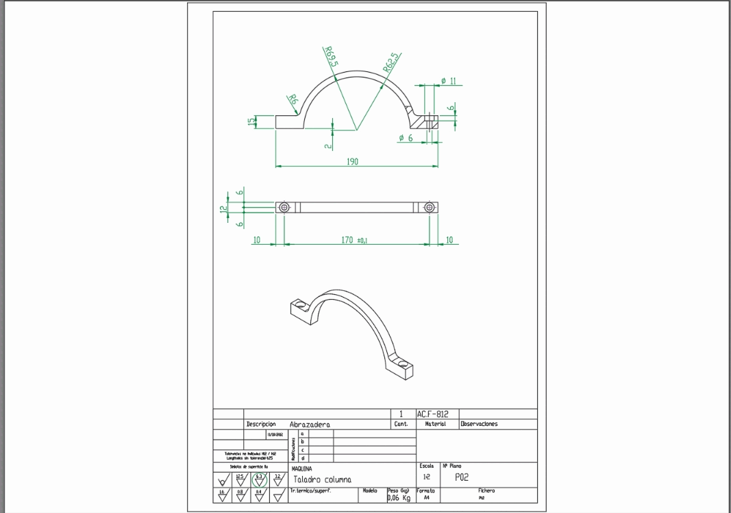 Clamp in AutoCAD | CAD download (30.75 KB) | Bibliocad