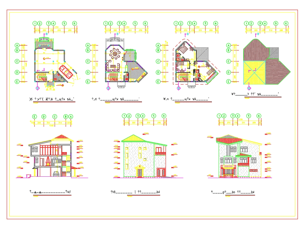 Maison unifamiliale dans AutoCAD | Téléchargement CAD gratuit (524.76 KB) | Bibliocad