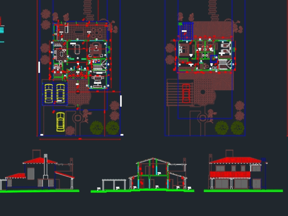 Maison unifamiliale. dans AutoCAD | Téléchargement CAD (1.08 MB) | Bibliocad