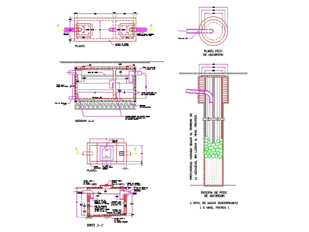 Septic tank and soakaway in AutoCAD | Download CAD free (110.67 KB ...