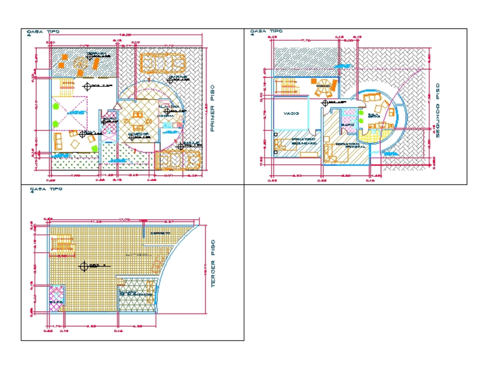 Maison unifamiliale dans AutoCAD | Téléchargement CAD gratuit (629.64 KB) | Bibliocad
