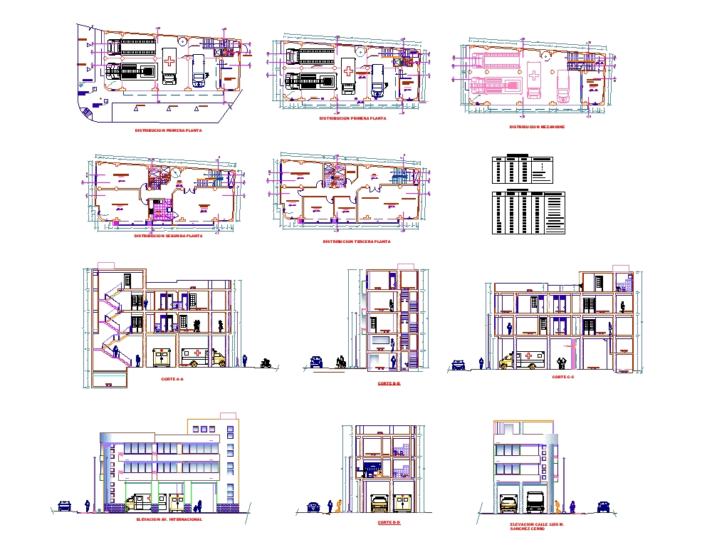 Estación de bomberos en AutoCAD | Descargar CAD gratis (982.27 KB) | Bibliocad