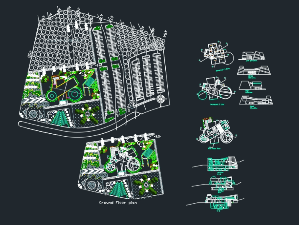 Contemporary art museum in AutoCAD | CAD download (1.93 MB) | Bibliocad