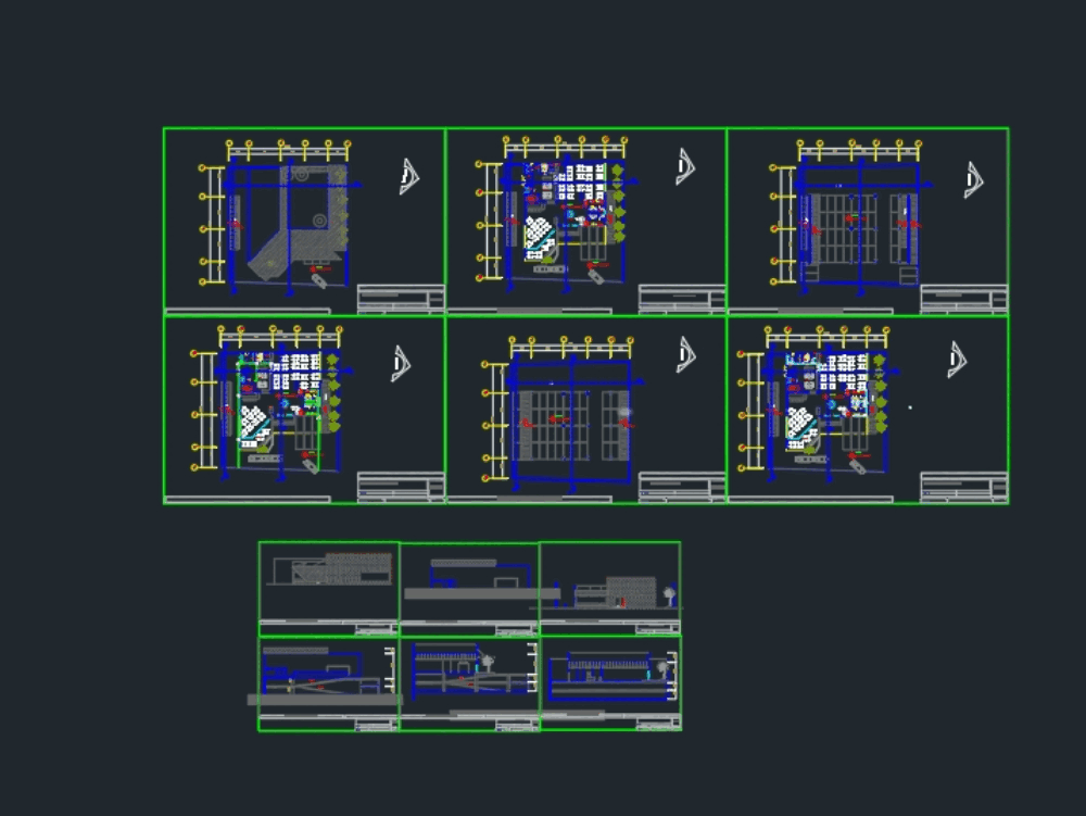 Restaurant - bar in AutoCAD | CAD download (959.54 KB) | Bibliocad
