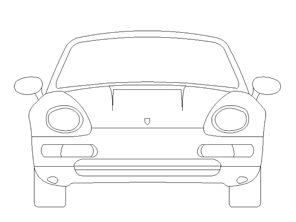 Voiture dans AutoCAD | Téléchargement CAD gratuit (8.19 KB) | Bibliocad
