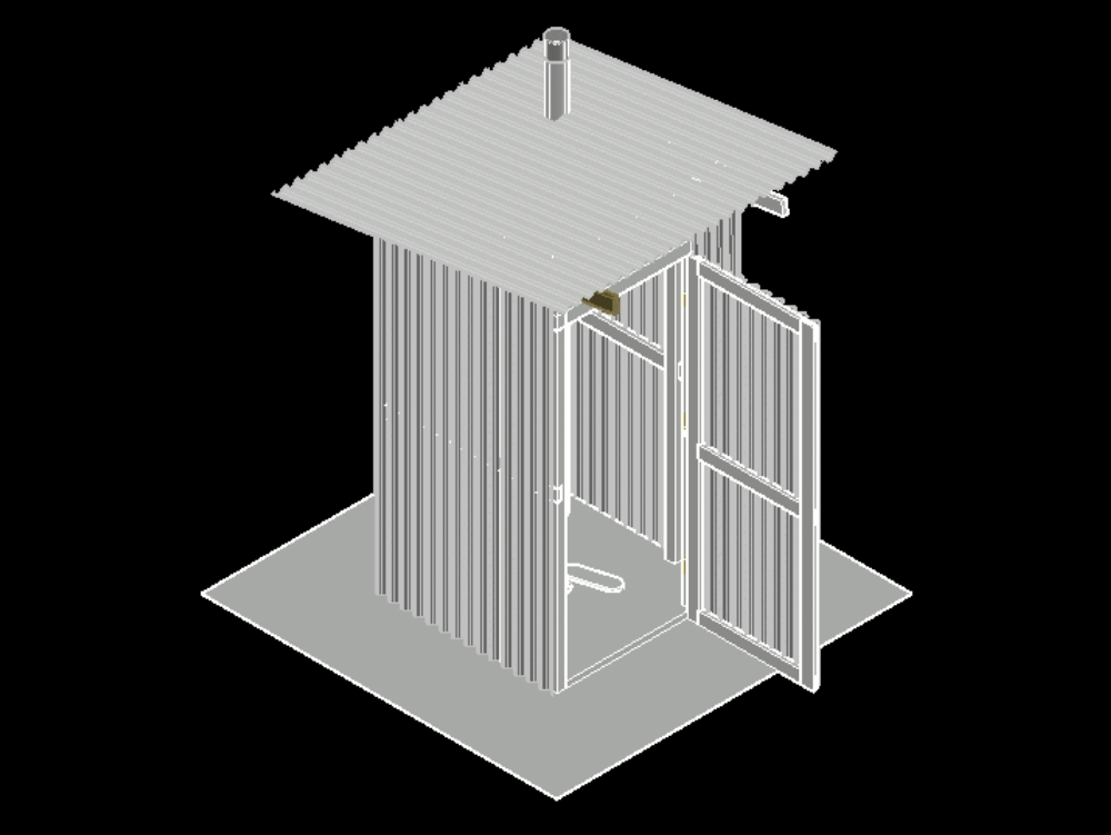 Plano letrinas en AutoCAD | Descargar CAD gratis (380.44 KB) | Bibliocad