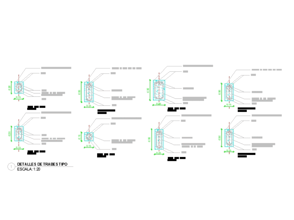 Detalles constructivos de trabes tipo (85.24 KB) | Bibliocad