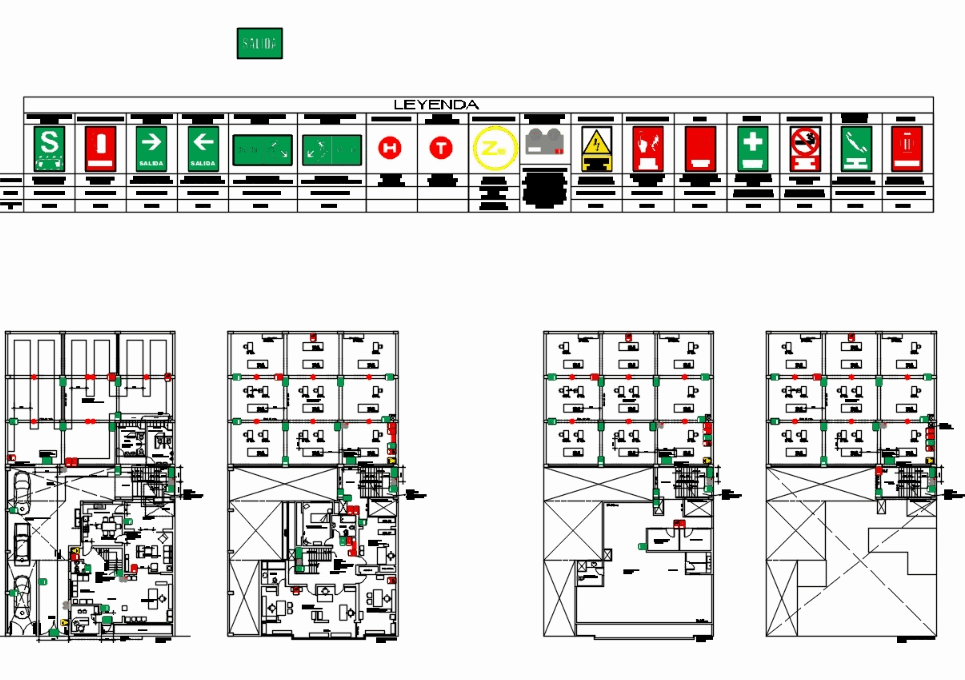 Evacuation and safety signs in a textile factory (485.01 KB) | Bibliocad