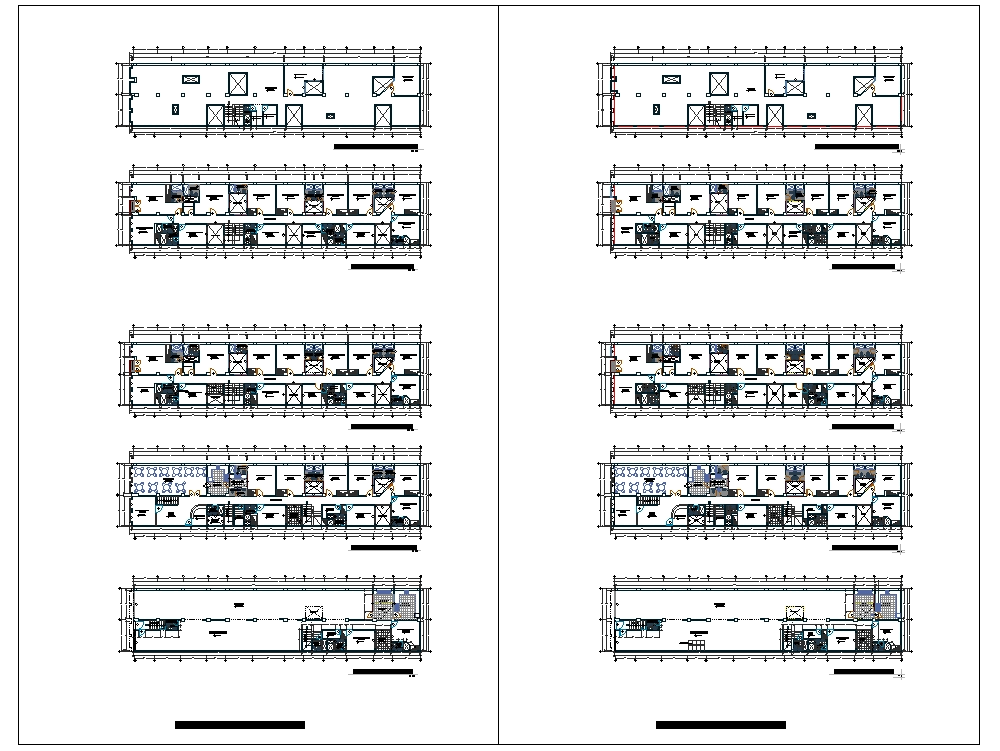 Hotel de 4 andares em AutoCAD | Baixar CAD (929.63 KB) | Bibliocad