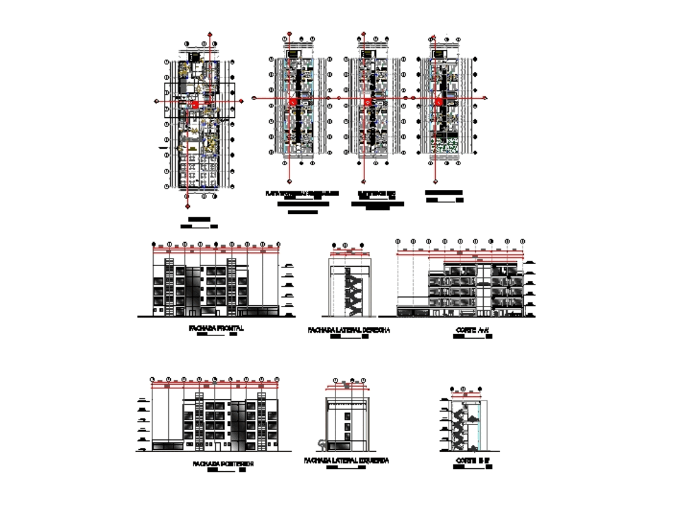 Edificio administrativo en AutoCAD | Descargar CAD (9.5 MB) | Bibliocad