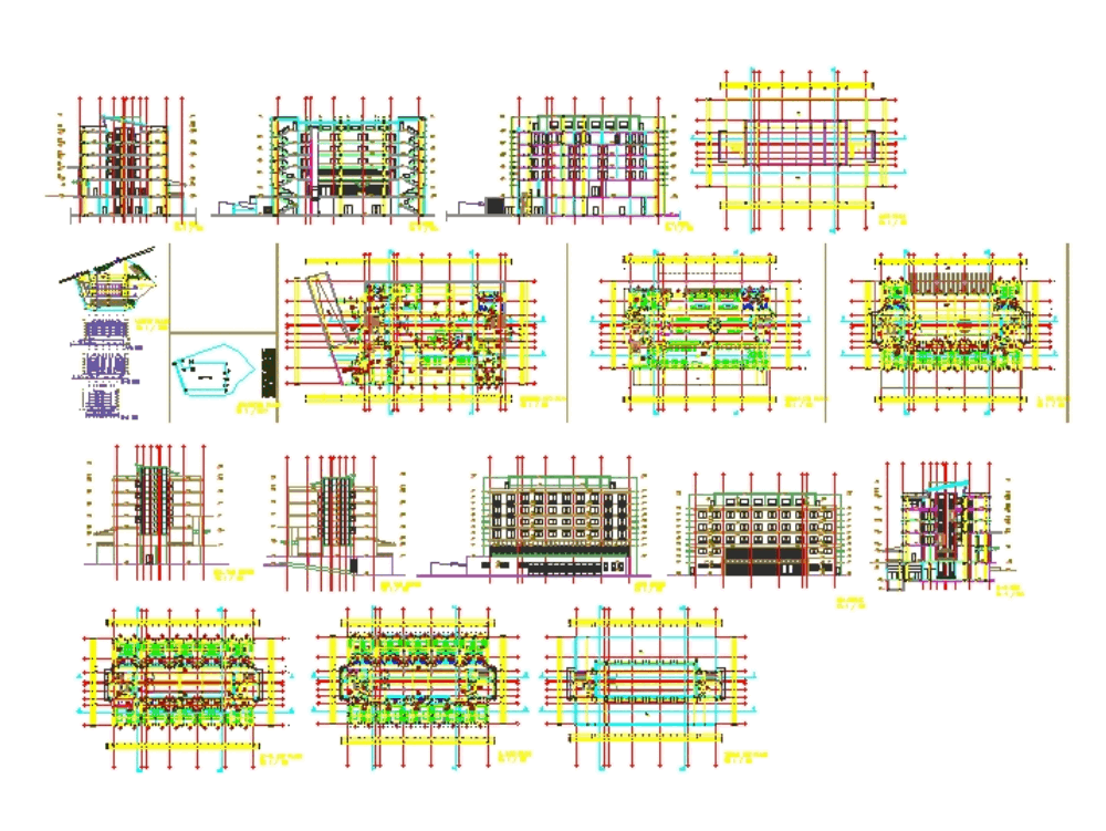 Hotel en AutoCAD | Descargar CAD gratis (8.18 MB) | Bibliocad
